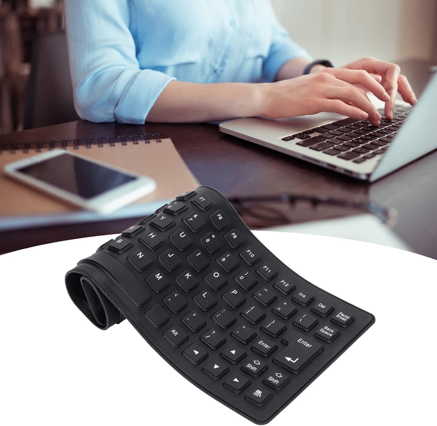 Clavier en Silicone Roll-up, Étanche, Pliable, 85 Touches, Léger et Po ...