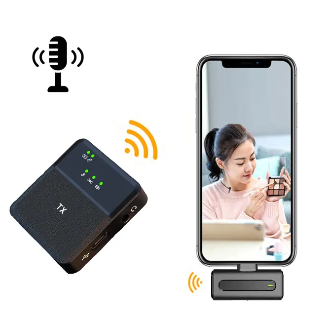 Micro-Cravate Sans Fil SX8 Lavalier pour Smartphone iOS & Type-C ...