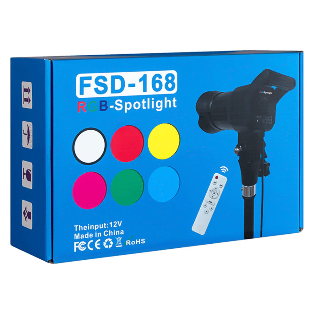 Projecteur LED RGB FSD-168 avec Télécommande – Yourtech.ma Magasin en ligne