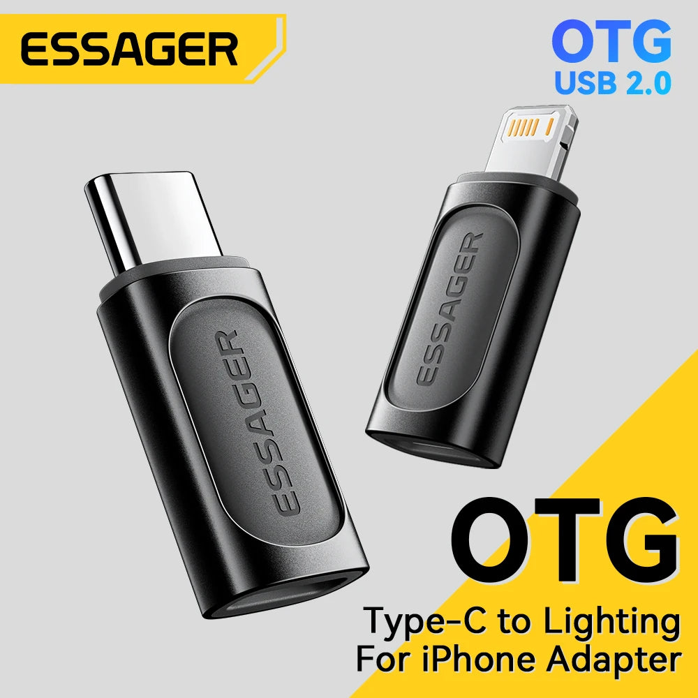 Adaptateur Essager OTG : Lightning vers USB Type C, Charge Rapide 20W ...